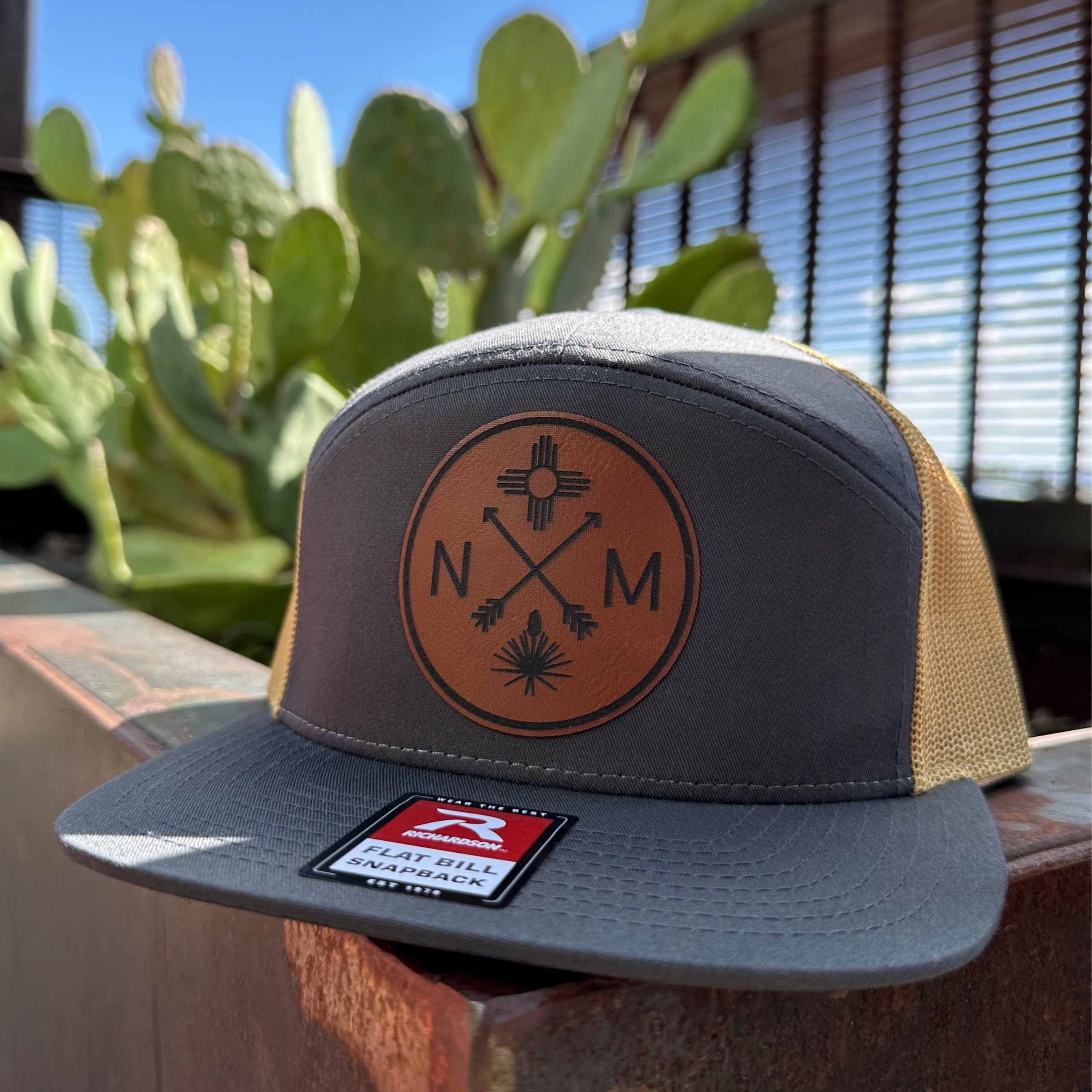 New Mexico Emblems Leather Patch Hat | Brotique 505