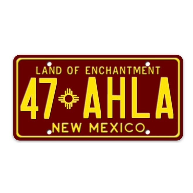 47 AHLA Retro License Plate Sticker | Brotique 505