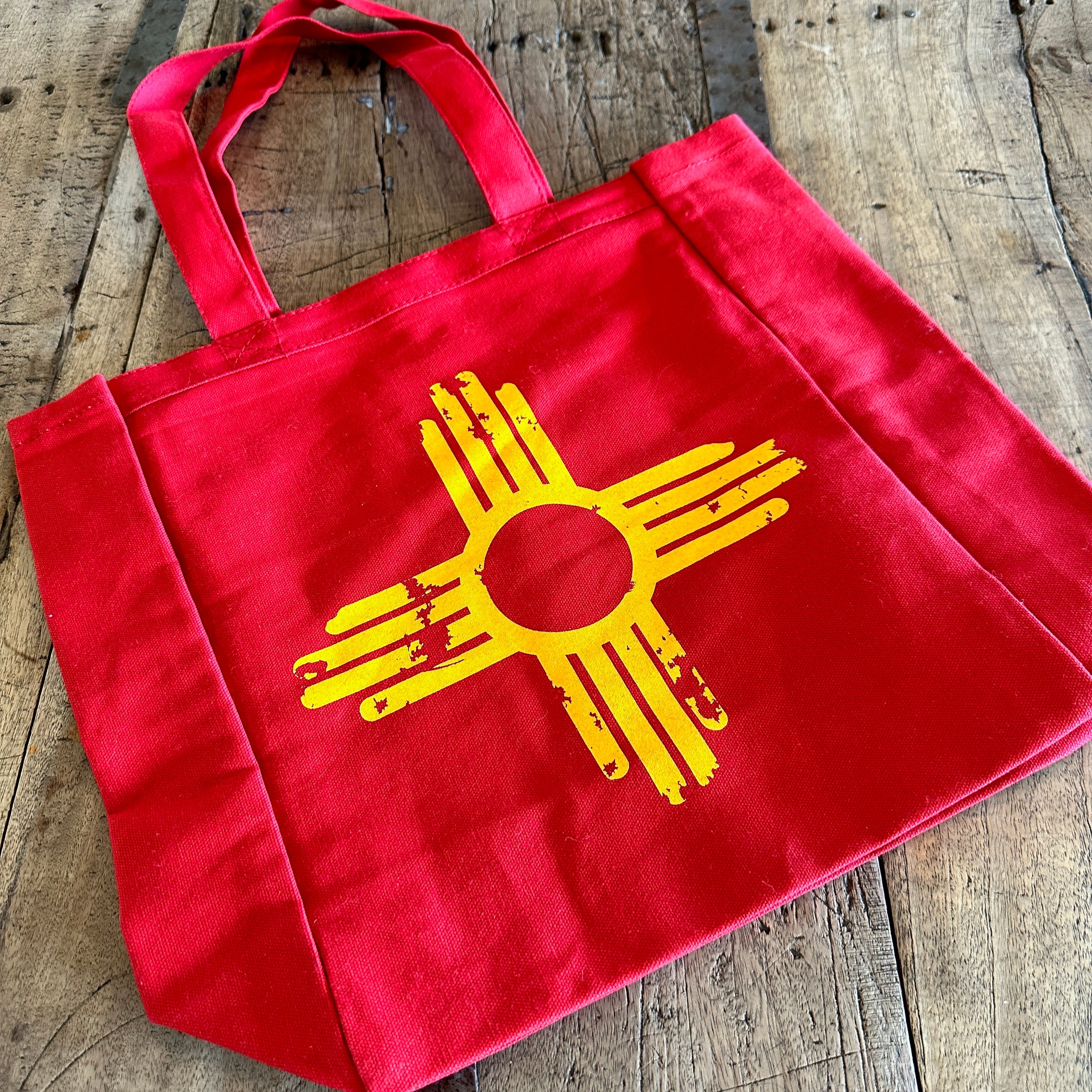 Distressed Zia Symbol Tote Bag | Brotique 505